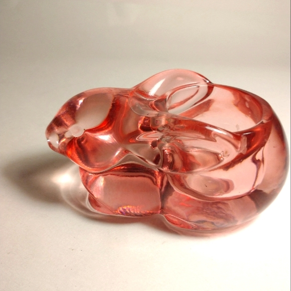 Accents | Vintage Pink Glass Bunny Rabbit Candle Holder | Poshmark